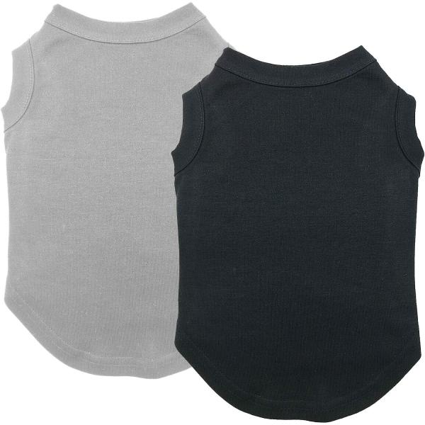 商品名Chol&amp;Vivi Dog Shirts Clothes, Dog Clothes T Shirt Vest Soft and Thin, 2pcs Blank Shirts Clothes Fit for Extra Sma...