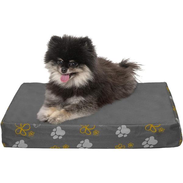 商品名Furhaven Small Memory Foam Dog Bed Water-Resistant Indoor/Outdoor Garden Print Mattress w/ Removable Washable Cover -...