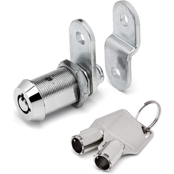 商品名管状カムロックwith 1 1 / 8 ""円柱とクロム仕上げ、Keyed Alike with 2キー、1 1 / 4 ""カムとオフセットCamWestway Locks 1 1/8"" Tubular Cam Lock with...