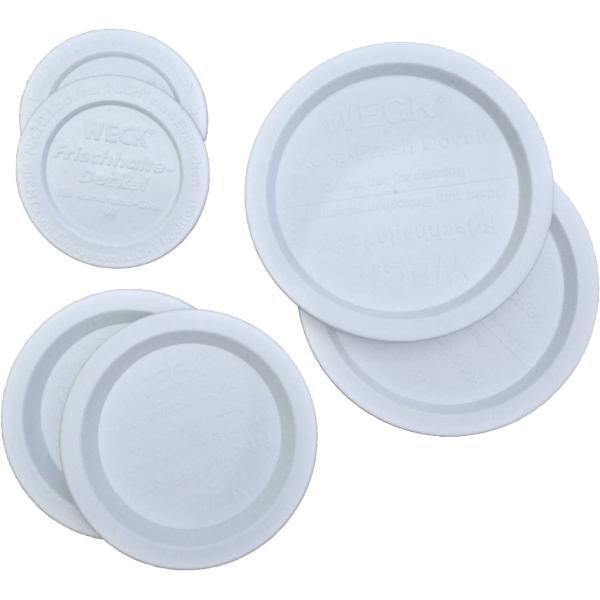 商品名Weck Jar Keep-Fresh Plastic Lids Variety Pack. Includes 2 Small, 2 Medium and 2 Large lids (6 items) Fits all Weck Ja...