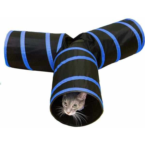 商品名しわくちゃにされた猫の長い猫のおもちゃPurrfect Feline - 3 Way Cat Tunnel and Crinkle Cat Toy - Interactive Cat Toy with Cat Ball Include...