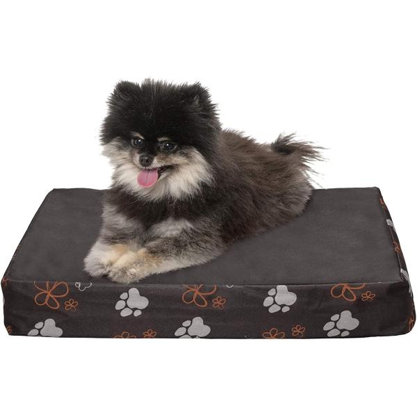 商品名Furhaven Small Memory Foam Dog Bed Water-Resistant Indoor/Outdoor Garden Print Mattress w/ Removable Washable Cover -...