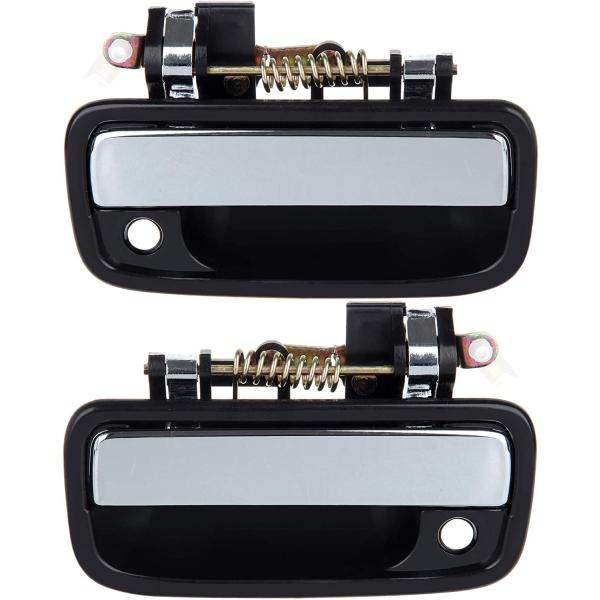 商品名ECCPP Door Handles Exterior Outside Outer Front Driver Passenger Side for 1995-2004 Tacoma Chrome Black(2pcs)ブランド：ECC...
