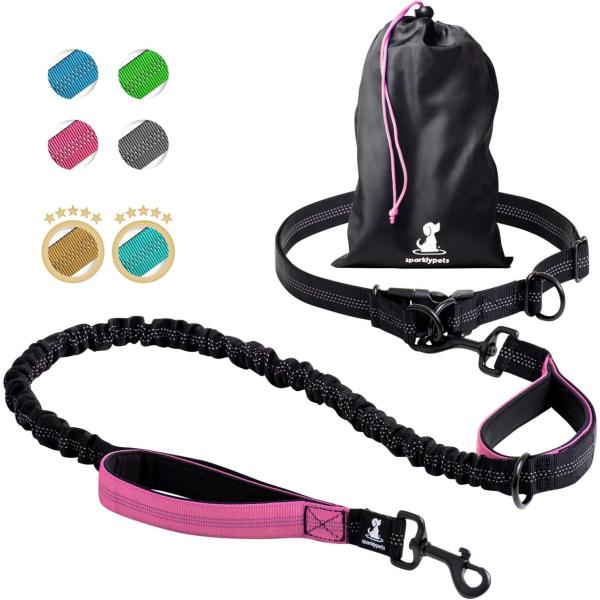 商品名SparklyPets Hands Free Dog Leash for Medium and Large Dogs   Professional Harness with Reflective Stitches for Traini...
