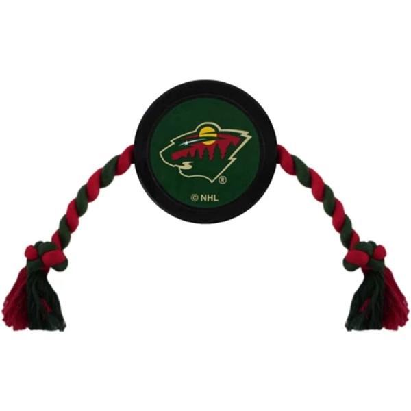 商品名NHL MINNESOTA WILD PUCK TOY for DOGS &amp; CATS. Play Hockey with your Pet with this Licensed Dog Tough Toy Reward!ブラ...