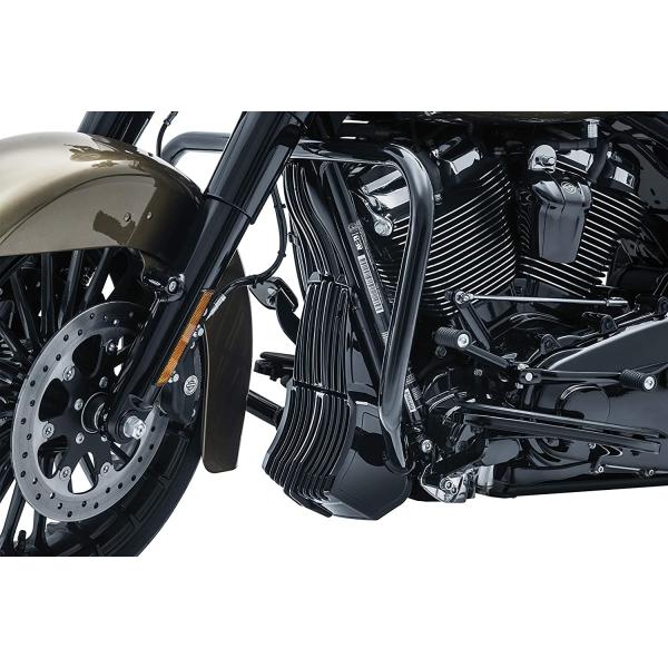 商品名Kuryakyn 6428グロスブラックオートバイアクセントKuryakyn 6428 Motorcycle Accent Accessory: Precision Regulator Cover for 2017-19 Harley...
