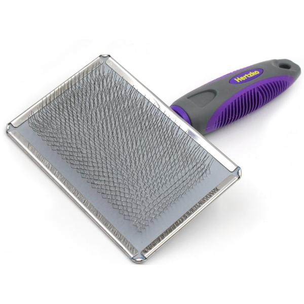 商品名HERTZKO Flexible Slicker Brush - Removes Loose Hair, Tangles, and Knots, Flexible Head Contours on Your Pet’s Skin - ...