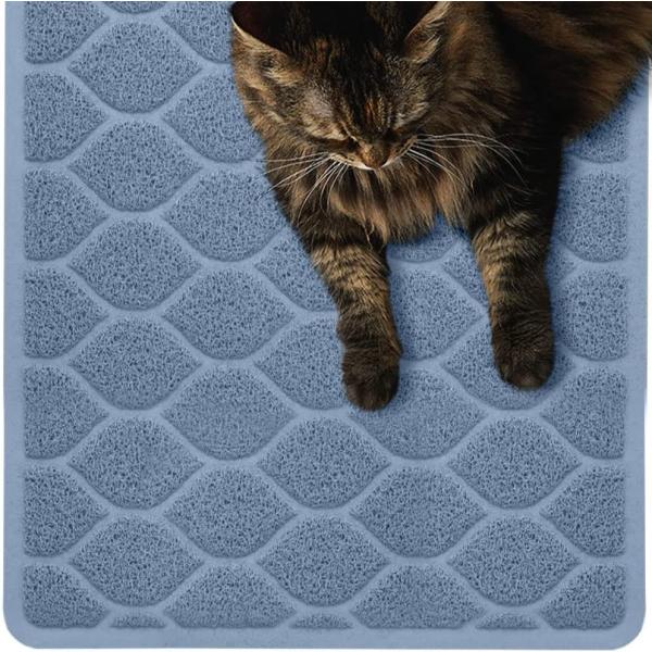 商品名Mighty Monkey Durable Easy Clean Cat Litter Box Mat, Great Scatter Control Mats, Keep Floors Clean, Soft on Sensitive...