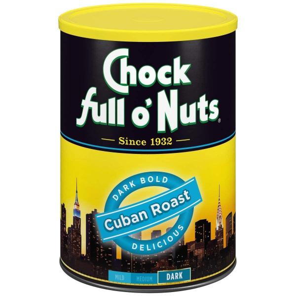 商品名Chock Full o’Nuts Cuban Roast Ground Coffee, Dark Roast - Arabica Coffee Beans   Rich, Bold Dark Blend with Sweet Not...