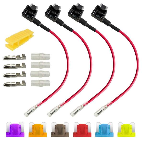 商品名ARTGEAR インラインヒューズタップ E109Gebildet 12V-24V Low Profile Add-a-Circuit Fuse Tap, Miniature Piggy Back Blade Fuse Holder ...