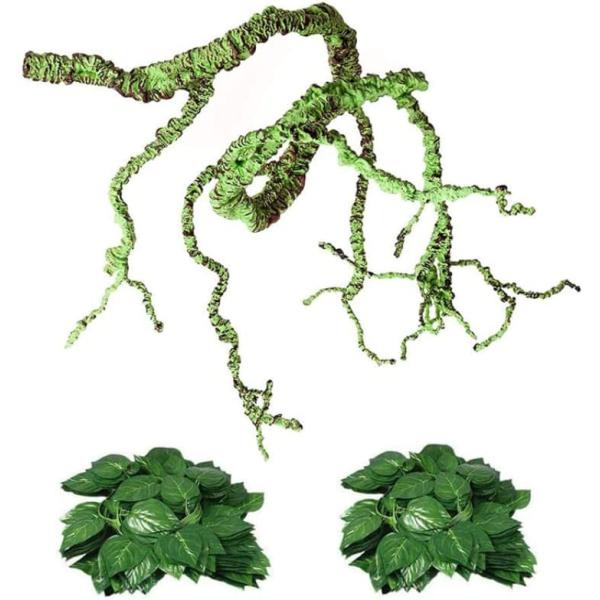 商品名Flexible Bend-A-Branch ジャングルバイン プラスチック テラリウム 植物 葉 ペットの生息地の装飾 トカゲ ヘビなどに 爬虫類(3個パック) (爬虫類のつる)Flexible Bend-A-Branch Jung...