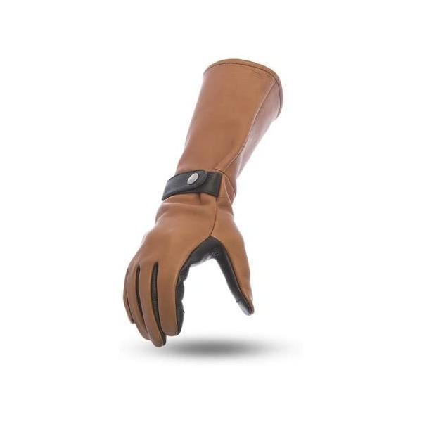 商品名First Manufacturing Mens Gauntlet Leather Motorcycle Touch Tech Finger Gloves (Whisky/Black,XL),1 PackFirst Mfg Co Me...