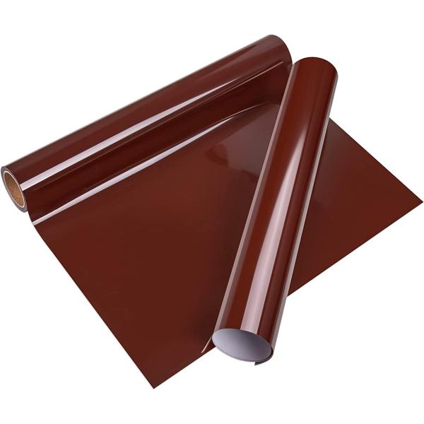 商品名VINYL FROG 熱転写ラバーシート アイロンプリントシート ブラウン(ブラウン系) 155cm×25cmVINYL FROG Heat Transfer Vinyl Roll HTV Vinyl - 12""x5ft Brown...