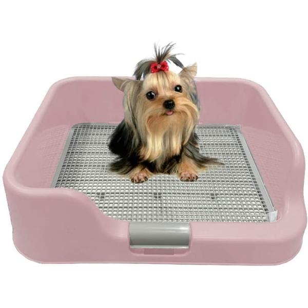 商品名[PS Korea] Indoor Dog Potty Tray   with Protection Wall Every Side for No Leak, Spill, Accident - Keep Paws Dry and F...