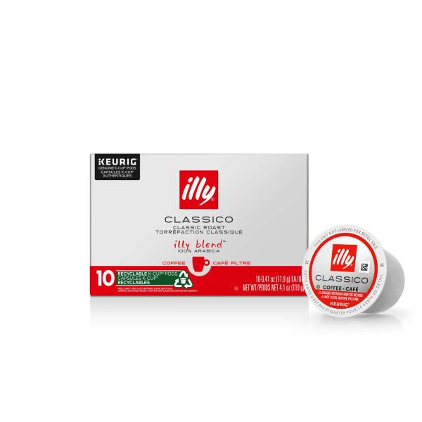 商品名illy Coffee, Smooth and Balanced, Classico Medium Roast Coffee K-Cups, Made with 100% Arabica Coffee, All-Natural, No...