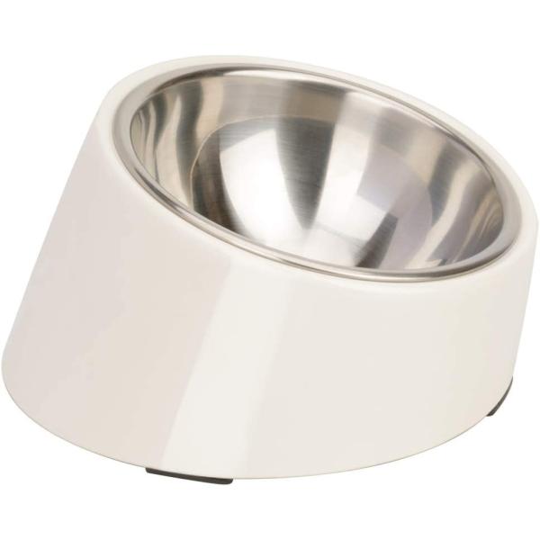商品名SuperDesign 犬 食器 猫 食器 ペット ボウル ステンレス 給食器 スタンド 傾斜がある 15度 食事をより気軽に メラミン製スタンド付き 滑り止め 取り外し可能 洗いやすい 食器洗濯機で洗えるSUPER DESIGN M...