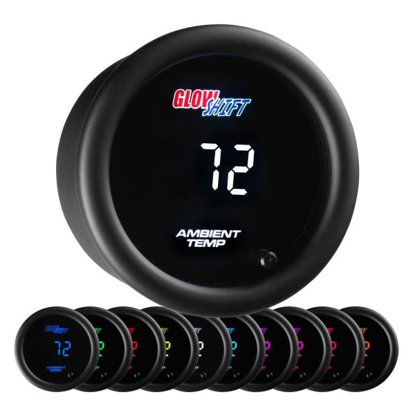 商品名GlowShift 10 Color Digital Air Temperature Gauge Kit - Reads Outside Air Temp from -40-200 Degrees F - Includes Senso...
