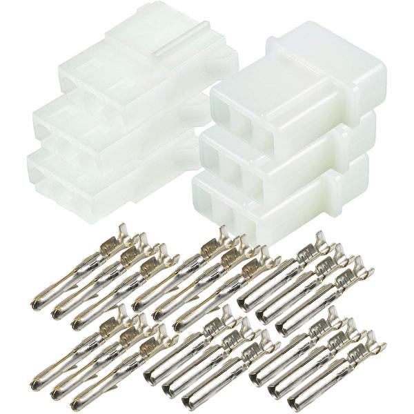 商品名Strobe 3 Pin Connector AMP Power Supply Bulb Female Male Sockets Pin (18-24 AWG Wires) for Whelen (Pack of 3 Set)ブランド...