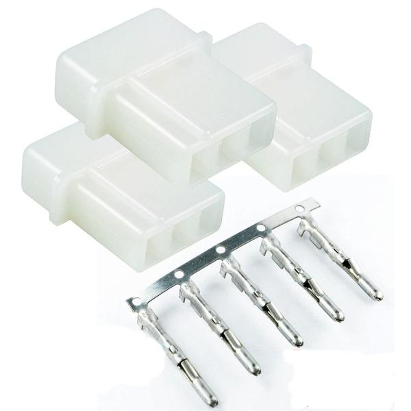 商品名Strobe 3 Pin Connector AMP Power Supply Bulb Male and Pin 3 Set of 3 Pins (18-24 AWG Wires) for Whelenブランド：TE Connect...