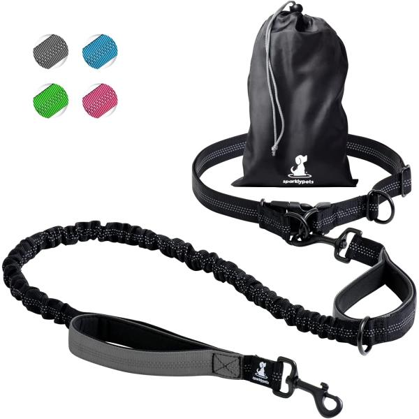 商品名SparklyPets Hands Free Dog Leash for Medium and Large Dogs   Professional Harness with Reflective Stitches for Traini...