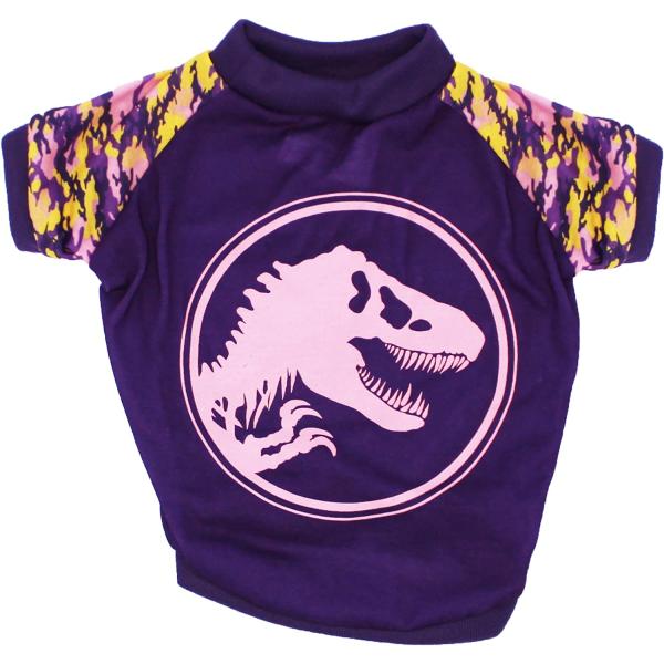 商品名Jurassic World Logo Tee for Dogs | Dinosaur Dog T-Shirt パープル迷彩 犬 X-SmallJurassic World Logo Tee for Dogs | Dinosaur D...