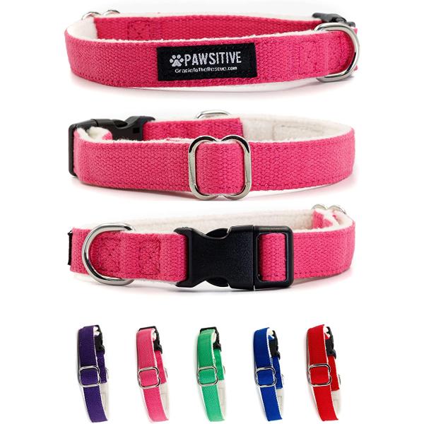 商品名Pawsitive Hemp Dog Collar - We Donate a Collar for Every Collar Sold. Help a shelter in Need! Solid Color Adjustable ...