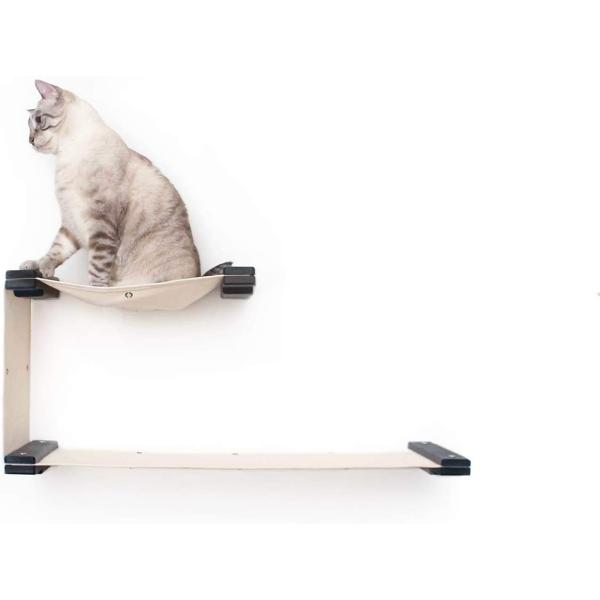 商品名CatastrophiCreations Cat Double Decker Wall Mounted Lounge and Play Furniture Cat Tree Shelves   35.5”W x 15.5”H x 11...