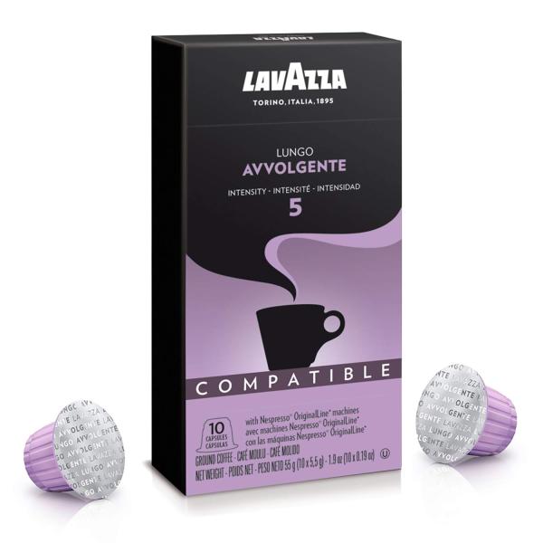 商品名Lavazza Avvolgente Lungo Dark Roast Capsules Compatible with Nespresso Original Machines (Pack of 60) ,Value Pack, Bl...