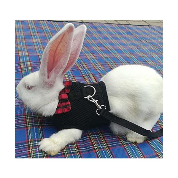 商品名Bunny Kitten Harness No Pull Cat Leash Stylish Vest Harness for Small Animal Adjustable Soft Breathable Walking Harne...