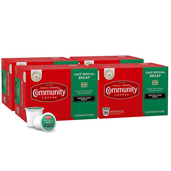 商品名Community Coffee Caf  Special Decaf 144 Count Coffee Pods, Medium Dark Roast, Compatible with Keurig 2.0 K-Cup Brewer...