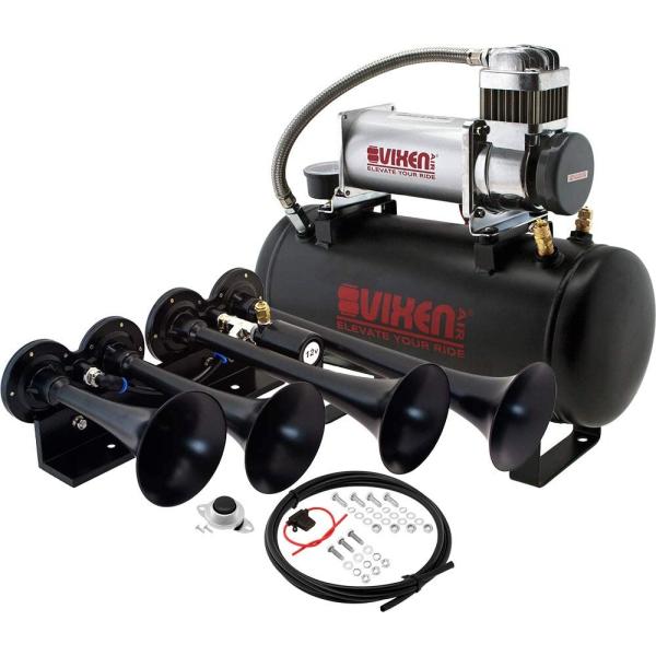 商品名Vixen Horns Train Horn Kit for Trucks/Car/Semi. Complete Onboard System- 150psi Air Compressor, 2 Gallon Tank, 4 Trum...