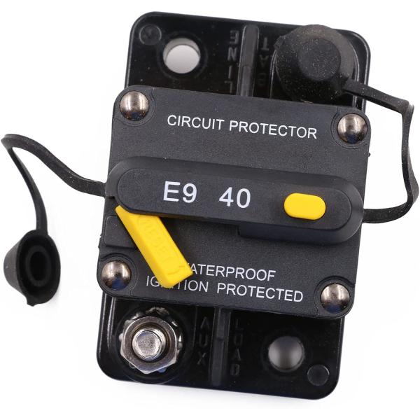 商品名Gloaso 40A Surface-Mount Circuit Breaker with Manual Reset Switch Fuse Breakers 12V- 48V DC Waterproof for Car Boat S...