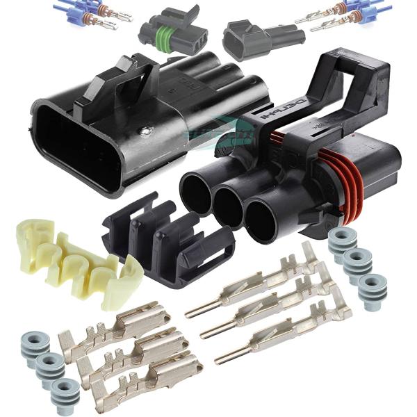 商品名Delphi Metri-Pack 280シリーズ 3ウェイコネクター 14-16 AWG 密封防水APTIV Metri-Pack 280 Series 3-Way Connector w/14-16 AWG Sealed Wate...