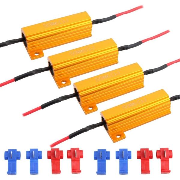 商品名JAVR   パックof 4   6ohm 50 Wロード抵抗器デコーダCanbus anti-flashingのLED電球Qoope - Pack of 4-6ohm 50W Load Resistor Canbus Anti-Fl...