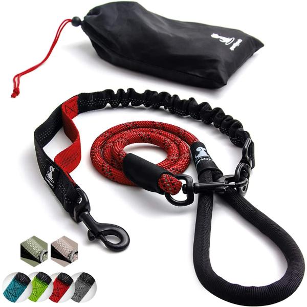 商品名Heavy Duty Rope Bungee Leash for Large and Medium Dogs with Anti-Pull for Shock Absorption - No Slip Reflective Leash...