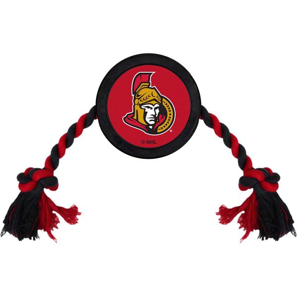 商品名NHL Ottowa Senators Puck Toy for Dogs &amp; Cats. Play Hockey with Your Pet with This Licensed Dog Tough Toy Reward!ブ...
