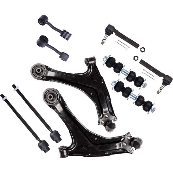 商品名SCITOO 10pcs Suspension Kit Front Lower Control Arm Front Inner Outer Tie Rod End Front Rear Sway Bar Link Fit 2004-2...