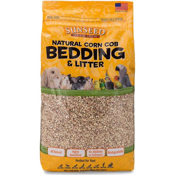 商品名Sunseed Natural Corn Cob Bedding &amp; Litter for Pet Birds and Small Animals   Made in USA   350 Cubic Inchesブランド：Su...
