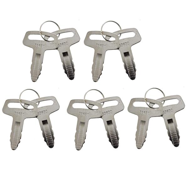 商品名JEENDA (10) Ignition Key RC101-53630 for Kubota Excavator Loader and Generatorブランド：JEENDA商品サイズ：高さ：1.4 cm横幅：11 cm奥行：13...