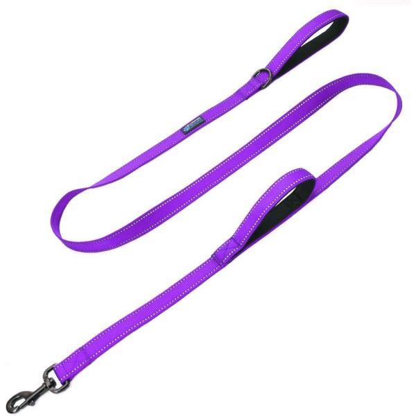 商品名なしMax and Neo Double Handle Traffic Dog Leash Reflective - We Donate a Leash to a Dog Rescue for Every Leash Sold (Pu...
