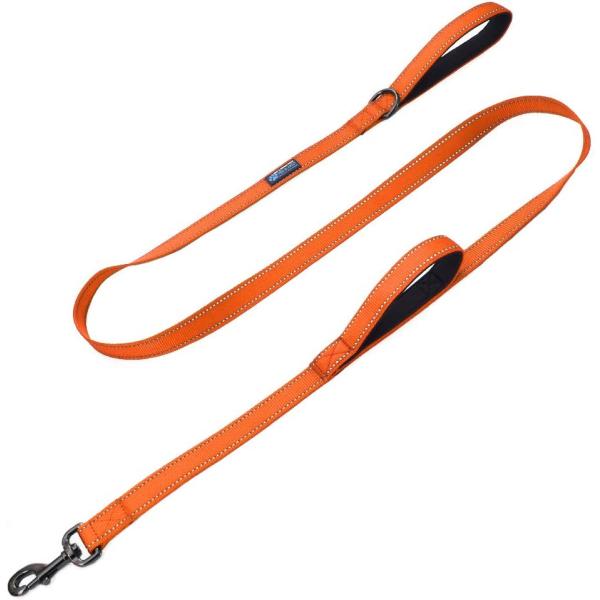 商品名なしMax and Neo Double Handle Traffic Dog Leash Reflective - We Donate a Leash to a Dog Rescue for Every Leash Sold (Or...
