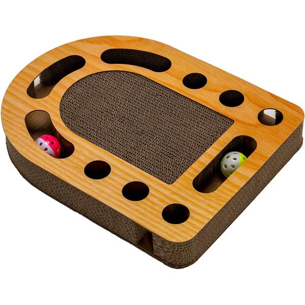 商品名Furhaven Rectangle Archway Corrugated Cat Scratcher Busy Box Toy w/ Catnip - Tan, One Sizeブランド：Furhaven商品サイズ：One Size...