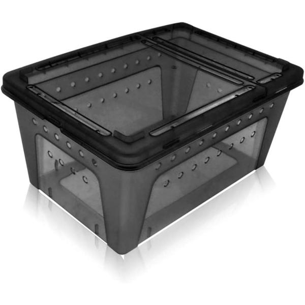 商品名OMEM ポータブル爬虫類テラリウム生息地 ミニペットハウス (ブラック-M)OMEM Portable Reptile Terrarium Habitat for Mini Pet Houses (Black-M)ブランド：OMEM...