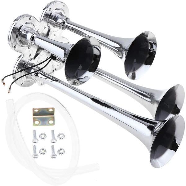 商品名12V / 24V 150dB Super Loud Four Trumpet Air Horn for Car Vehicle Truck Train Boatブランド：ePathChina商品サイズ：高さ：18.1 cm横幅：19...