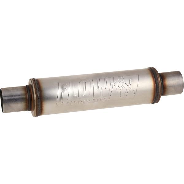 商品名Flowmaster 71416 Stainless Steel Exhaust FlowFX Muffler-2.50 in/Out-Round Body-Moderate Sound""Flowmaster 71416 2.50"...