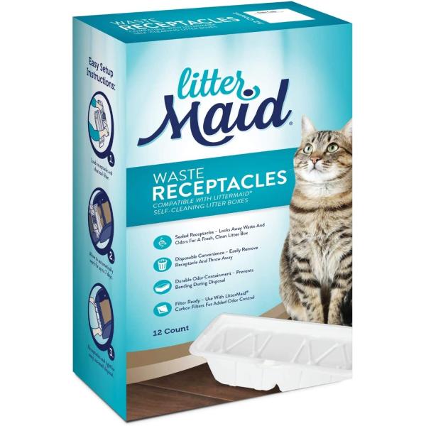 商品名Littermaid P-70007 Waste Receptacles Litter Box Waste Receptacles,12 Countブランド：LitterMaid商品サイズ：12-count高さ：14.2 cm横幅：2...