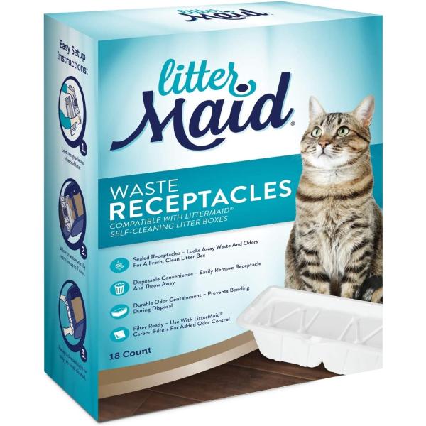 商品名LitterMaid リッターボックス 廃棄物入れ 使い捨て/密封可能 自動トイレボックス用LitterMaid Litter Box Waste Receptacles, Disposable/Sealable Waste Rece...