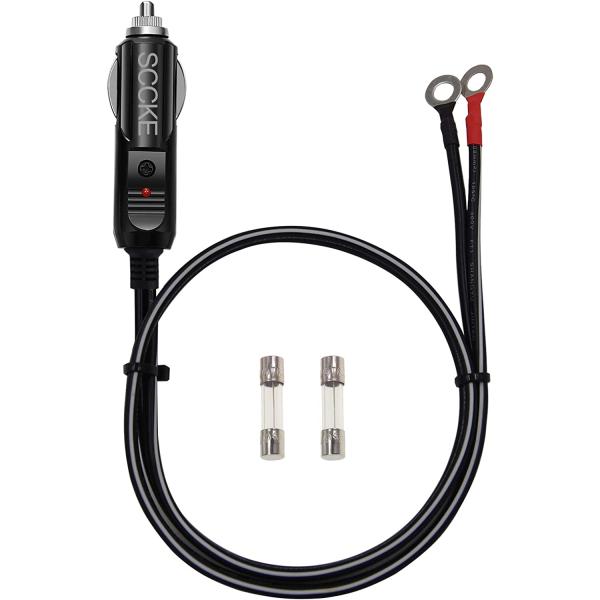 商品名SCCKE Heavy-Duty 14AWG 15A Male Plug Cigarette Lighter Adapter Power Supply Cord with 2ft / 0.6m 14 AWG Cable Wire fo...