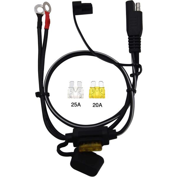商品名SCCKE 1.6FT 14AWG Ring Terminal to SAE Harness Quick Connect/Disconnect Assembly, 20A Fuseブランド：SCCKE商品サイズ：高さ：1.7 cm横幅...