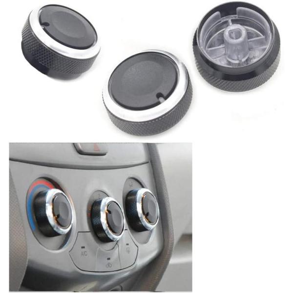 商品名VIGORWORK 3X Car Styling Aluminum Alloy Car Air Conditioning AC Switch Knob fit for Chevrolet Sail Auto Decoration Ac...